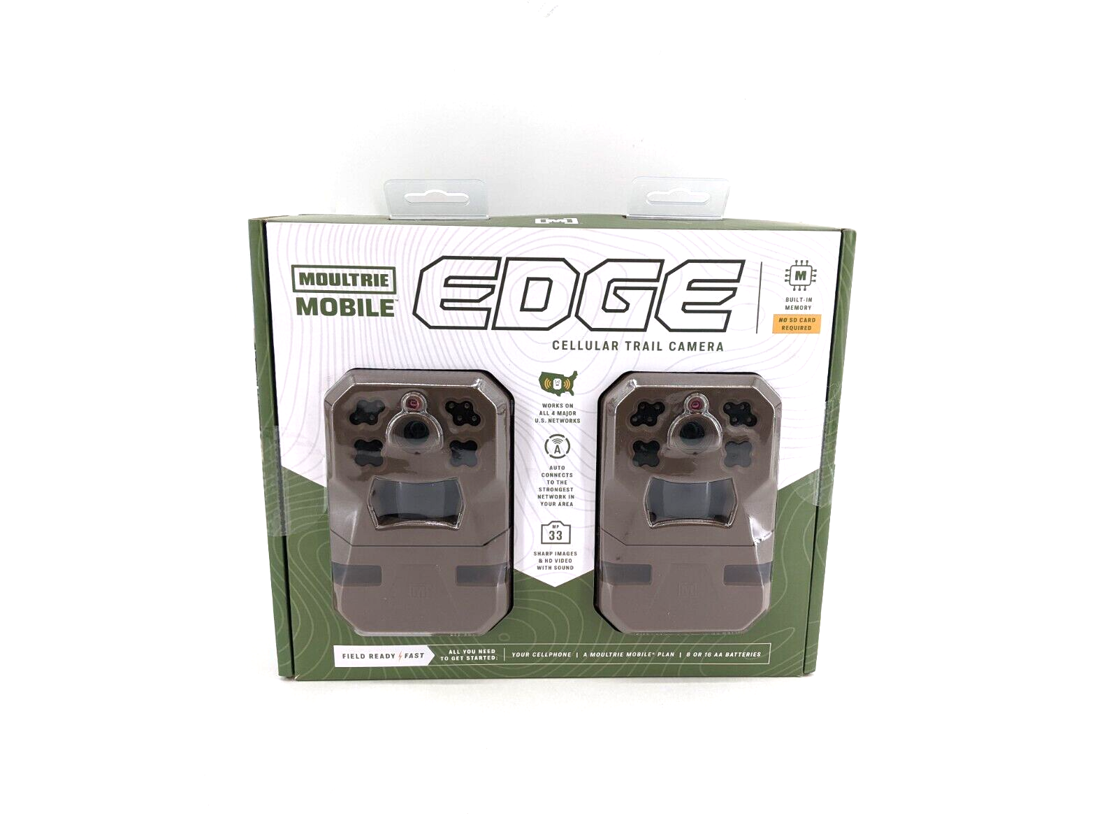 Moultrie Mobile Edge Cellular Trail Camera - Beige, Pack of 2 for sale ...