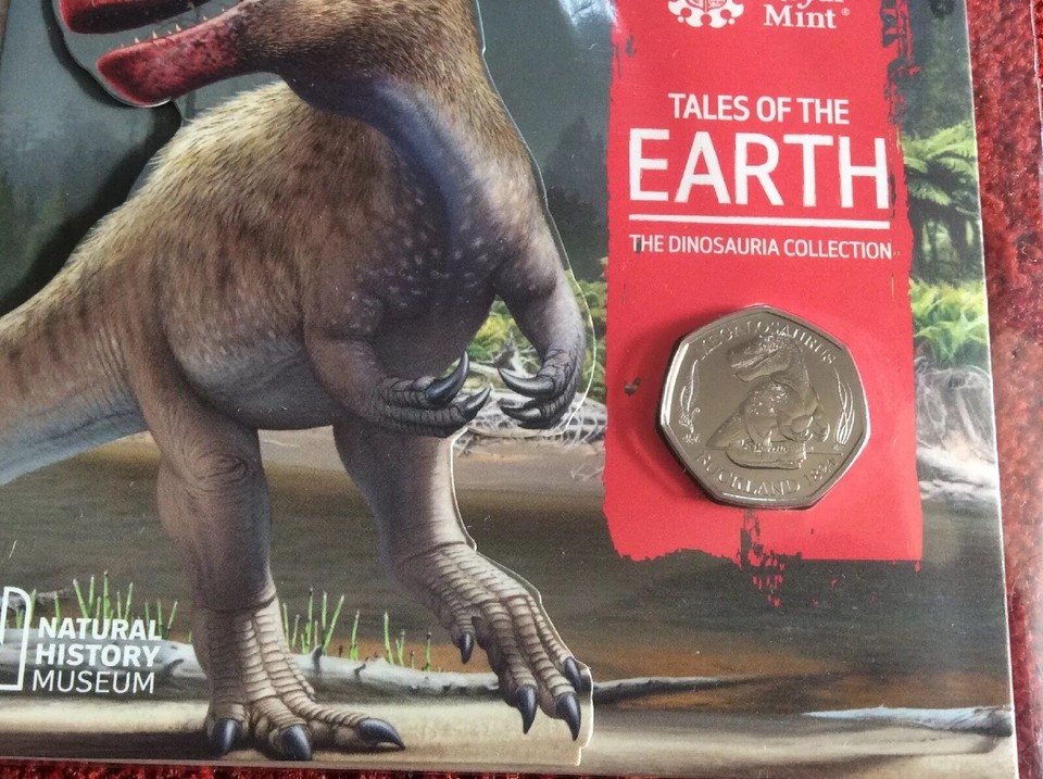 2020 3 X DINOSAUR 50P FIFTY PENCE BU COIN SET MEGALAURUS/IGUANODON ...