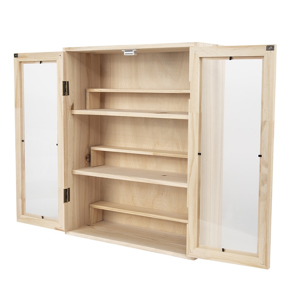 US Wood Toy Car Model Display Cabinet Collection Storage Box with ...