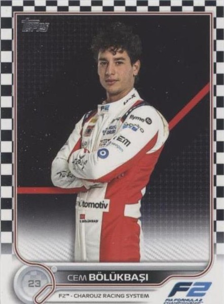 2022 Topps Formula 1 - F2 Racers Future Stars Checker Flag #96 Cem ...