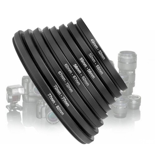 8 PCS Metal Step Up Rings Universal Lens Filter Adapter Set | eBay