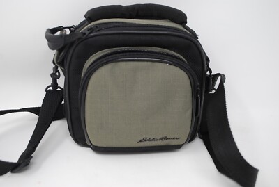 Vintage Eddie Bauer Camera Case Bag Crossbody Olive Tan Black Excellent ...