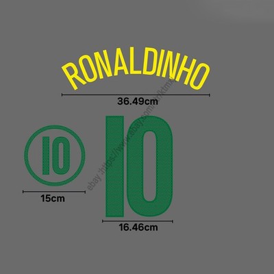 2004 Brazil Home Name Set – Ronaldinho #10 (Heat Transfer Patch) | Copa ...