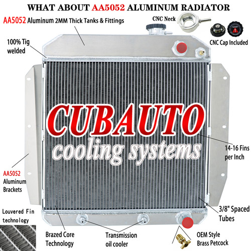 UPGRADED 3 ROWS RADIATOR FOR 1955-1959 57 CHEVROLET TRUCK PICKUP LS ...