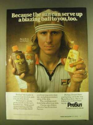 1980 PreSun Sunscreen Lotion Ad - Bjorn Borg | eBay