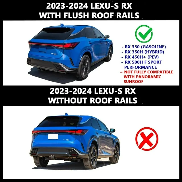 2Pcs Fit for Lexus RX RX350 RX450h 2023-2026 Roof Rail Rack Cross Bars ...