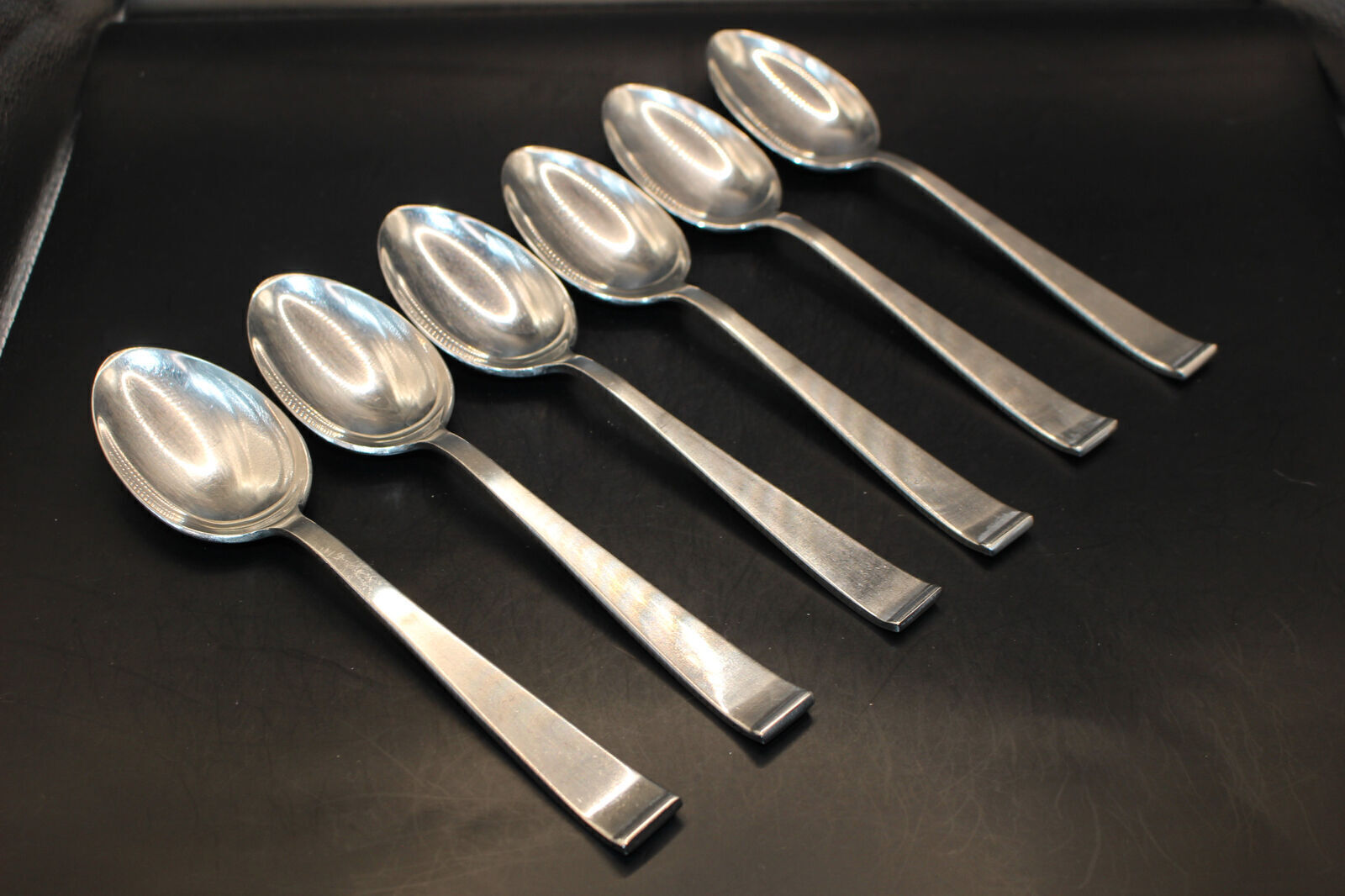 SET OF 6 INTERNATIONAL LYON NEW CHARM STAINLESS STEEL 7" OVAL SOUP ...