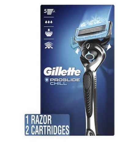 Gillette ProGlide Chill Men’s 1 Razor Handle + 2 Blade Refills ...