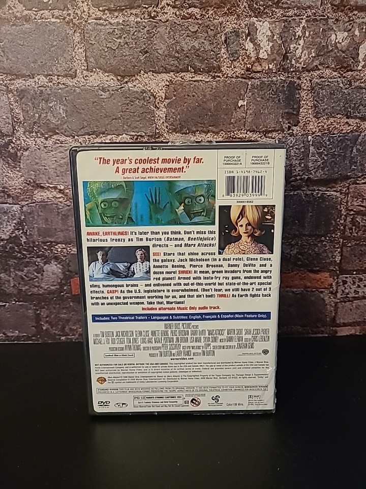 Mars Attacks! (DVD, 1996) BRAND NEW SEALED 883929039999 | eBay