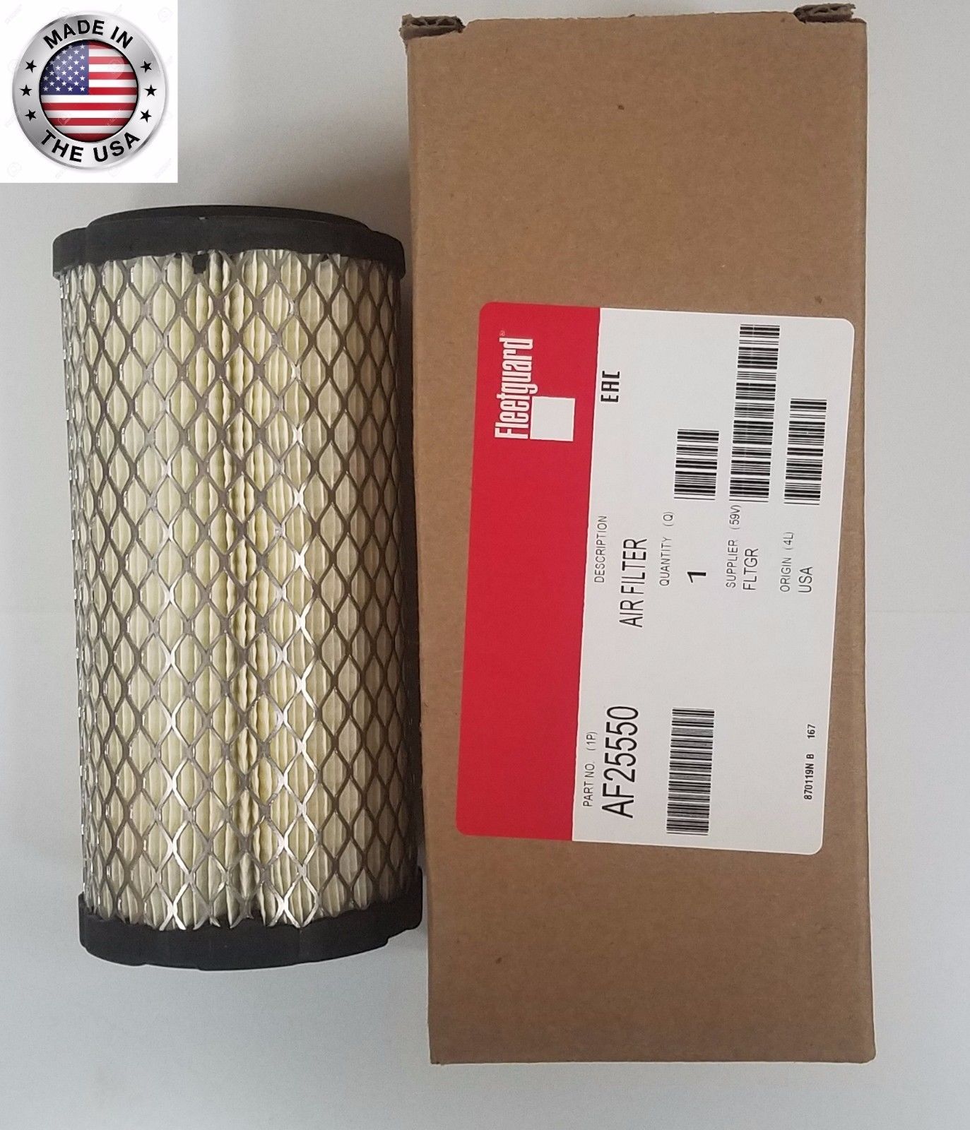 AF25550 Fleetguard Air Filter Element Massey Ferguson 6191362M1 | eBay