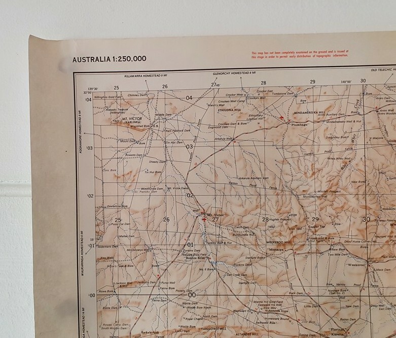 Original Vintage map 1968 Olary SA 1st Ed. SI-54 Series R 502 Mining ...