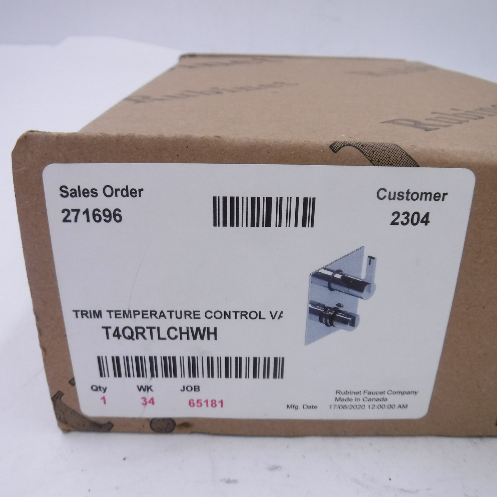 Rubinet Shower Temperature Control Valve, Volume Control Valve Chrome ...