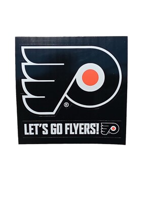 NHL Philadelphia Flyers Die Cut Logo Magnet 10" Black Let's Go Flyers ...