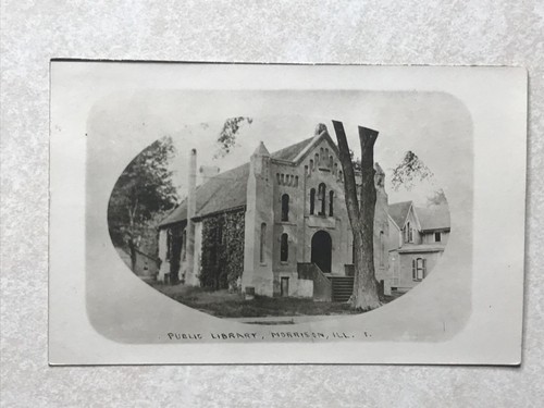 H478 Postcard RPPC Public Library Morrison IL Illinois | eBay