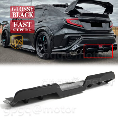 For Subaru WRX VB 2022-2025 HT Style Glossy Black Shark Fin Rear Bumper ...