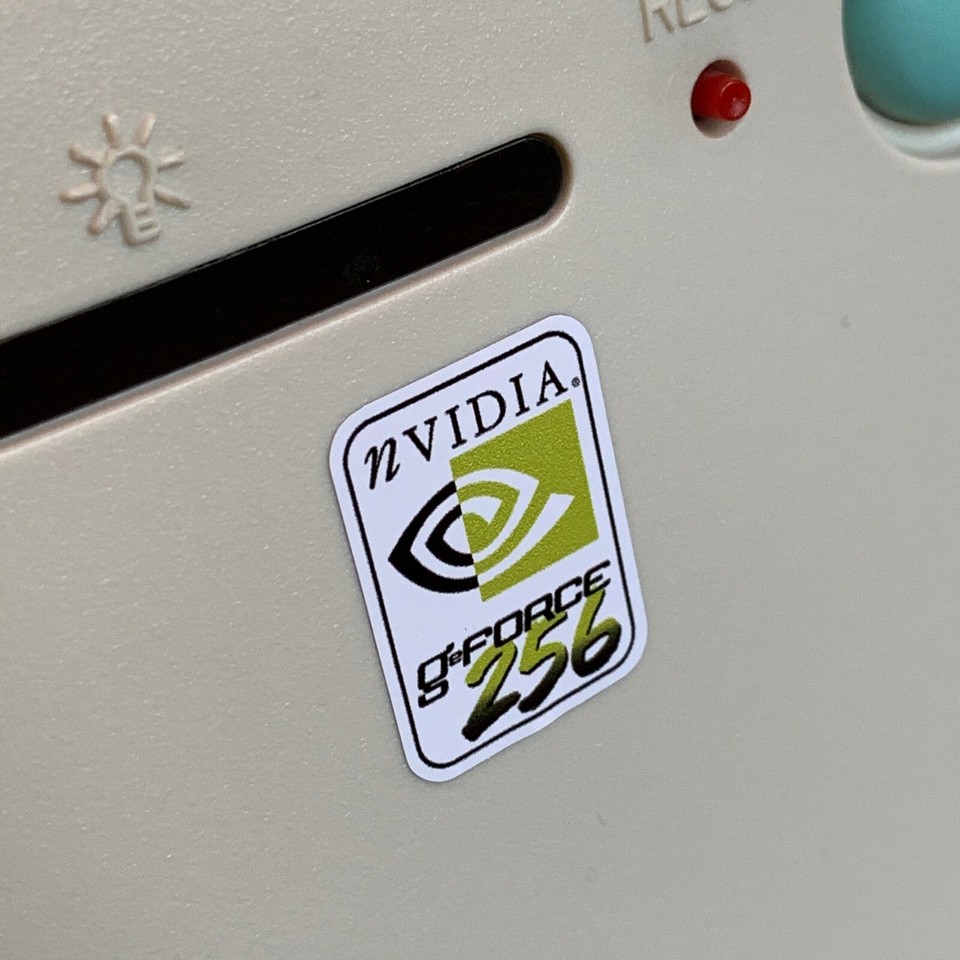NVidia TNT2 RIVA Geforce 2 3 Ti4200 256 Vintage Retro PC Case Badge ...