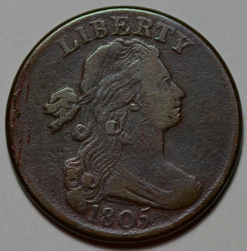 1805 Draped Bust Large Cent (S-267) - Corrosion - US 1c Copper Coin | eBay