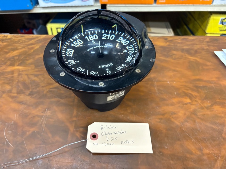 RITCHIE GLOBEMASTER POWERDAMP 5" FLUSHMOUNT D-515 COMPASS SN 13022 R0913 | eBay