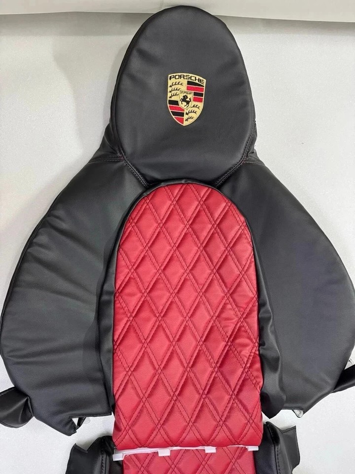 Porsche Boxster 986,996,911 Black & Burgundy Faux Leather Seat Covers ...
