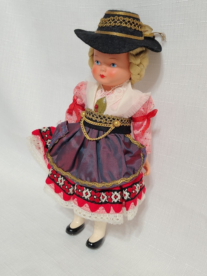 Vintage 60s AUSTRIAN Traditional Costume Doll 9.5" Tirol AUSTRIA Europe ...