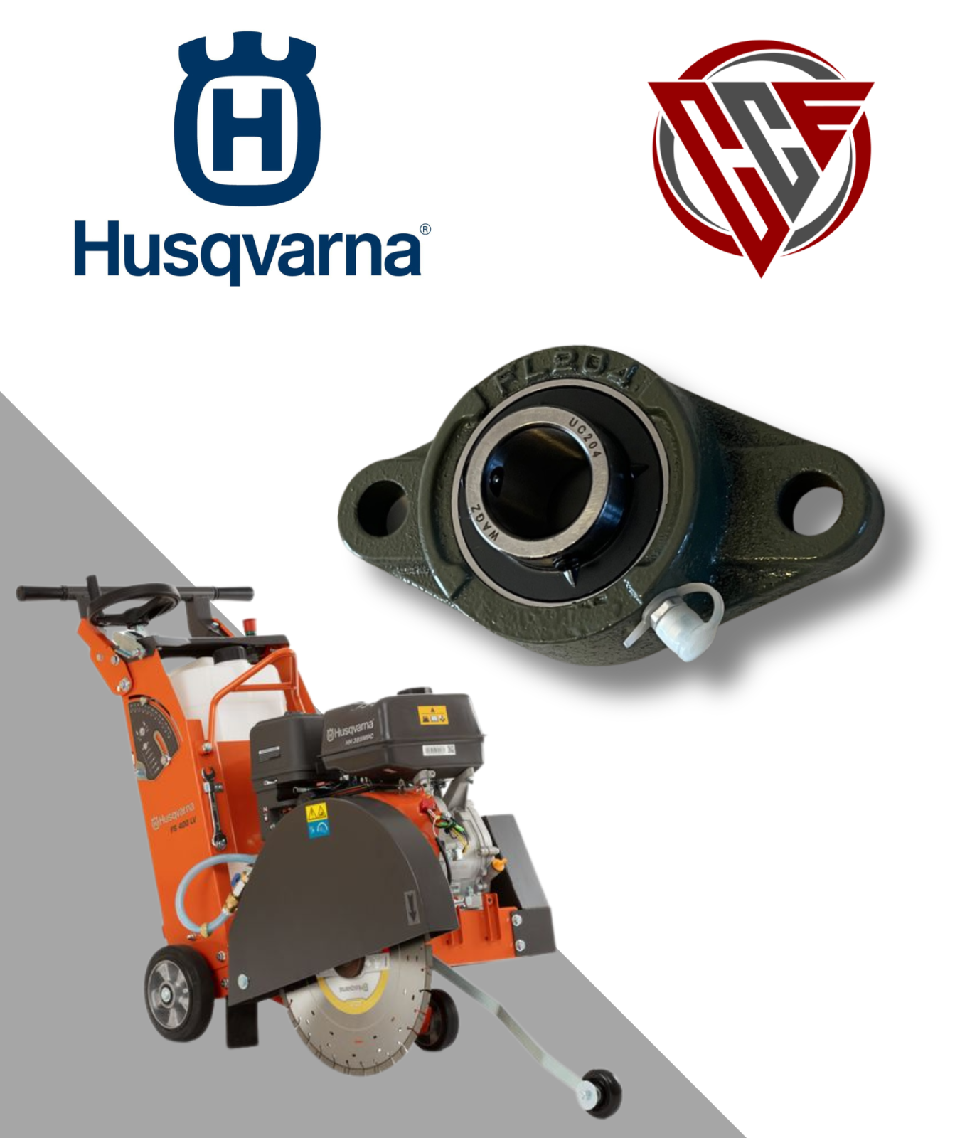 Husqvarna FS400 FS500 E FS600 E Walk Behind Concrete Saw Height ...