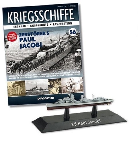 DeAgostini 1:1250 German Type 1934A Destroyer - Z5 Paul Jacobi, DAKS56 ...
