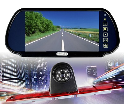 For Benz Sprinter Van / VW Crafter Rear View Kit 7" Mirror Monitor+IR ...