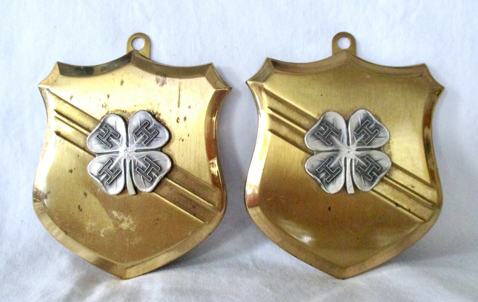 VINTAGE 4 H LEAF CLOVER 4H CLUB LEADERSHIP GOLD AND SILVER METAL ...
