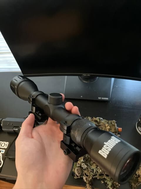 BUSHNELL 4-12X40AO SHARPSHOOTER SCOPE & RINGS MULTI-X RETICLE | eBay