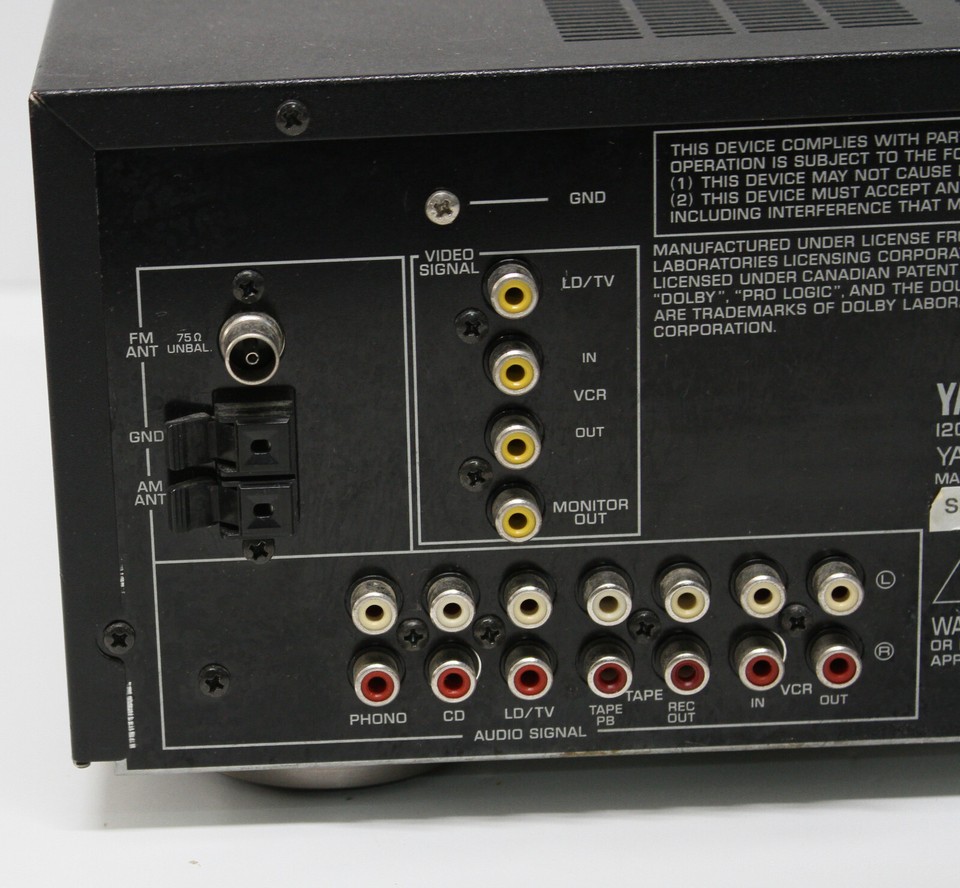 YAMAHA RX-V390 5.1 CHANNEL 180W NATURAL SOUND STEREO RECEIVER VINTAGE ...