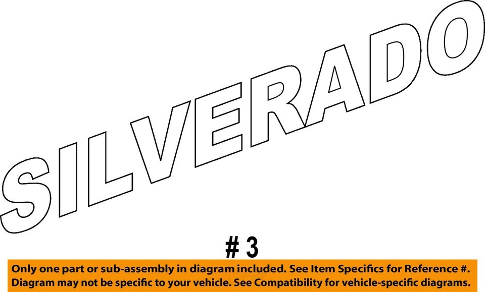 GM OEM Bed / Fender-Emblem Badge Nameplate 15129652 | eBay