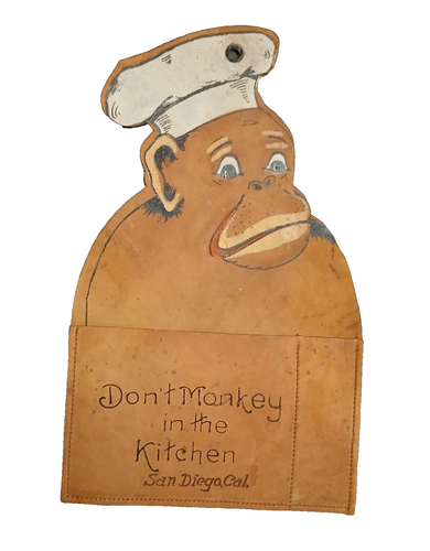 Vintage Brown Leather Monkey Chief Pouch With Hole to Hang on Wall OOAK ...