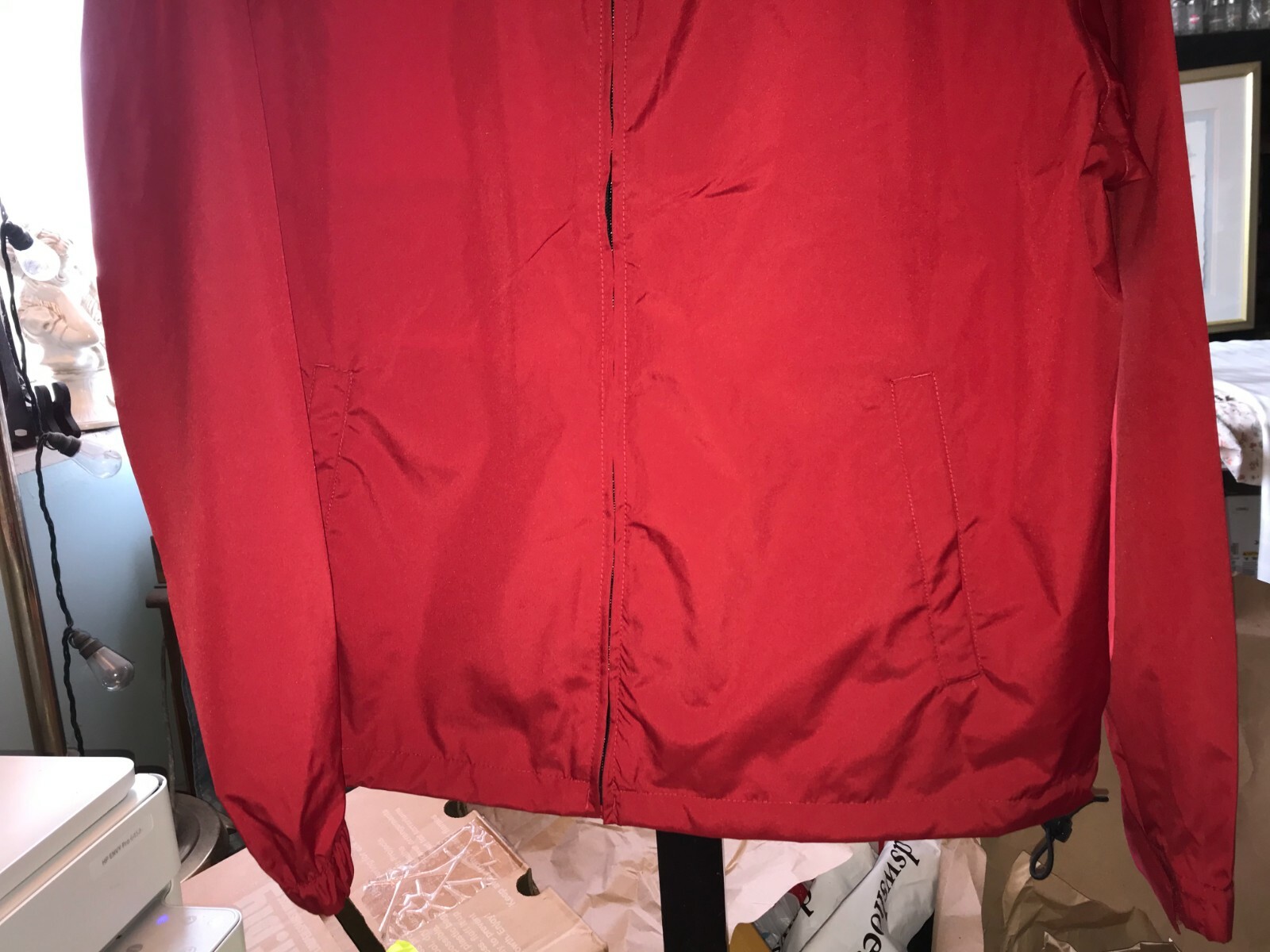 CHARLEROI PLANT HOME OF PYREX Corning Glass RED Windbreaker RAIN JACKET ...