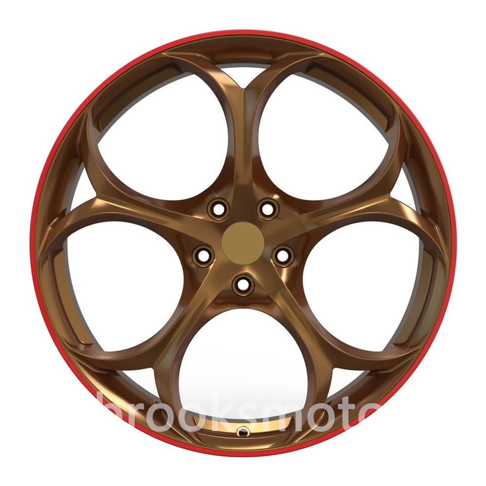 20" 21" FORGED BRONZE RED LIP WHEELS RIMS FITS FERRARI 458 ITALIA 20X9 ...