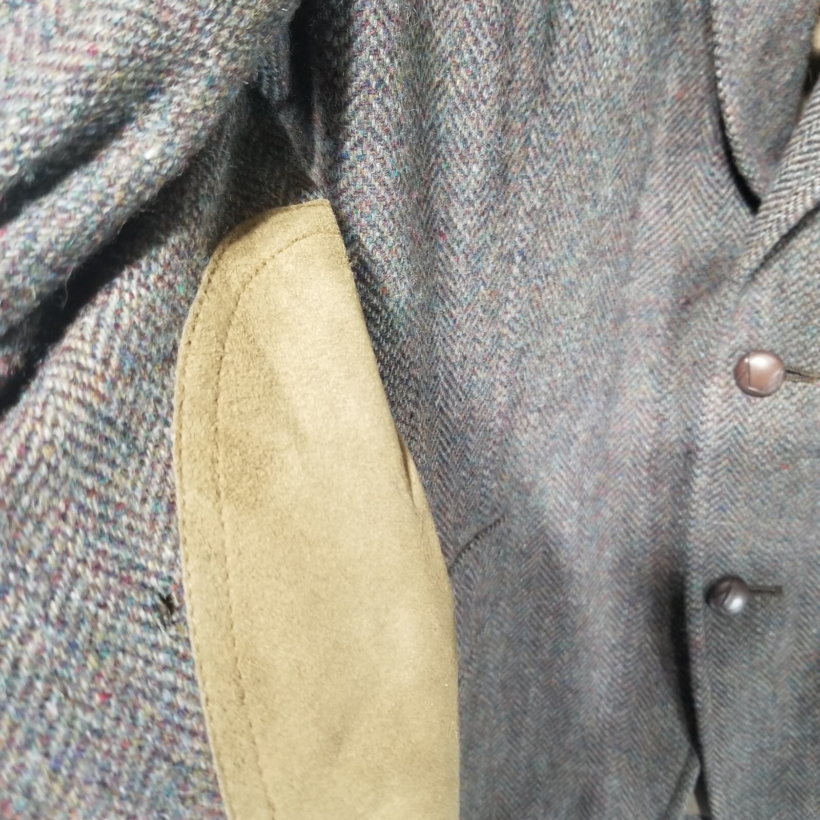 Pendleton Men Wool Tweed Gray Brown Elbow Patch Sportscoat Jacket Sz 42 ...