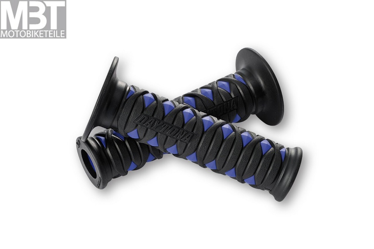 DAYTONA Handle Grips Pair GGD-AMI Blue 7/8 22Mm Open End Grips | eBay
