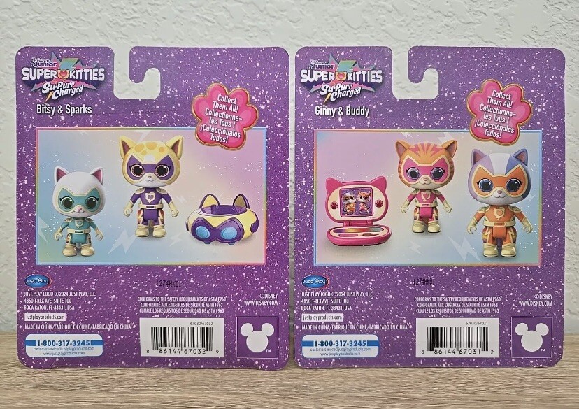 2024 Disney Junior Super Kitties Su-Purr Charged BITSY & SPARKS + GINNY ...