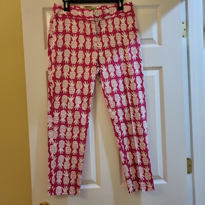 Pappagallo Pineapple Print Pants Size 6 | eBay