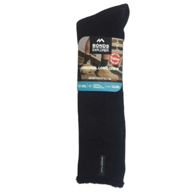 Long Mens Original Holeproof Explorer Wool Blend Socks Black Outdoor ...