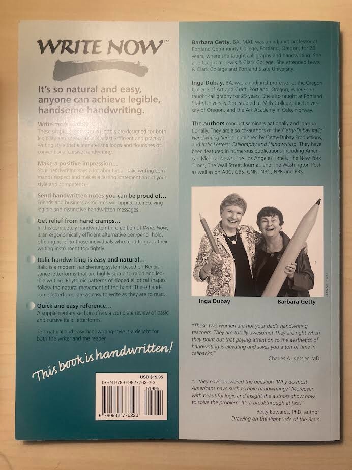 Write Now : The Getty-Dubay Program for Handwriting Success by Inga ...