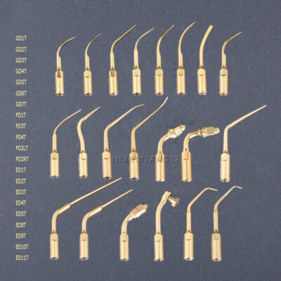 DTE/SATELEC Dental Ultrasonic Scaler Inserts Tips GD1T GD2T GD3T PD1T ...