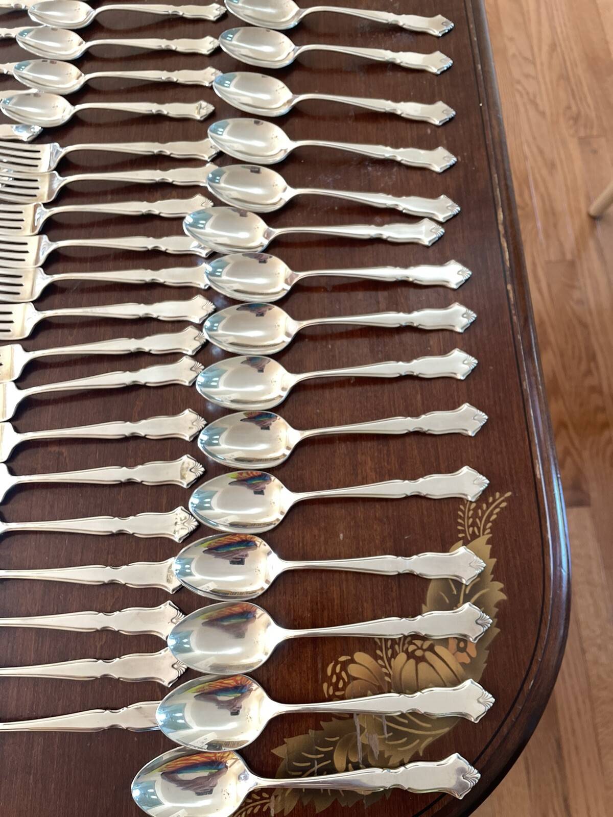 International Deep Silver Chadwick Pattern Flatware Set 108 Pc Serving ...