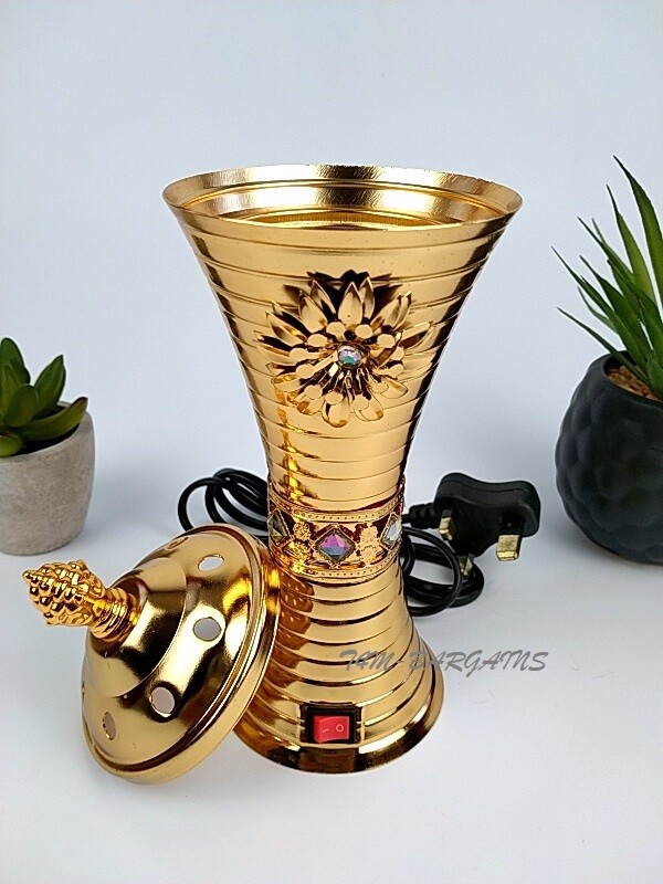 Arabian Incense Diffuser Bakhoor Oud Burner Bakur Metal Mabkhara Home ...