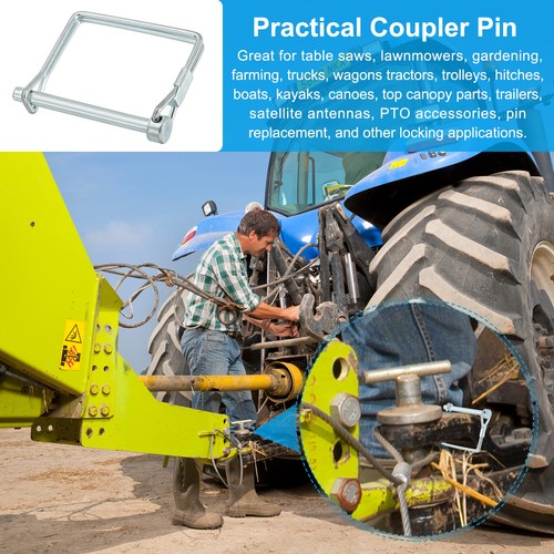 6 Pcs 5/16x3-3/8" Trailer Coupler Pin Square Wire Lock Pin Shaft ...