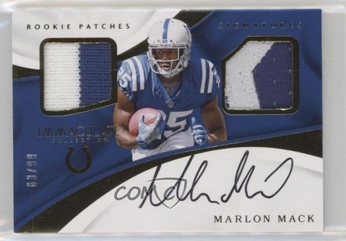 2017 Panini Immaculate Signature Rookie /99 Marlon Mack #IS-MM RPA ...