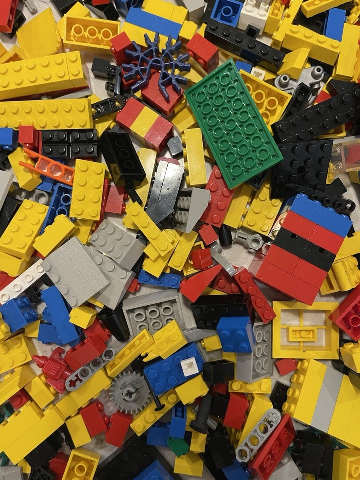 LEGO 5 + lbs Pounds Random Parts Bricks Bulk Lot Unwashed In Vintage ...
