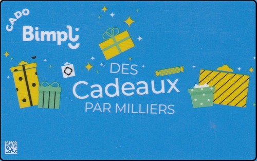 CARTE CADEAU GIFT CARD - BIMPLI CE 74 eu (France) | eBay