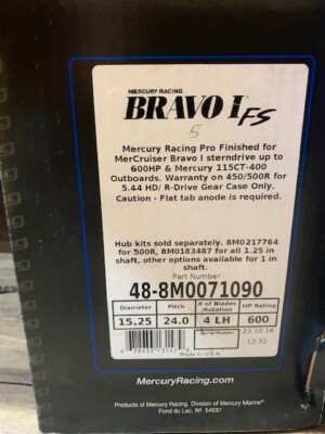 New Mercury Bravo I FS 24 pitch LH propeller 48-8M0071090 | eBay