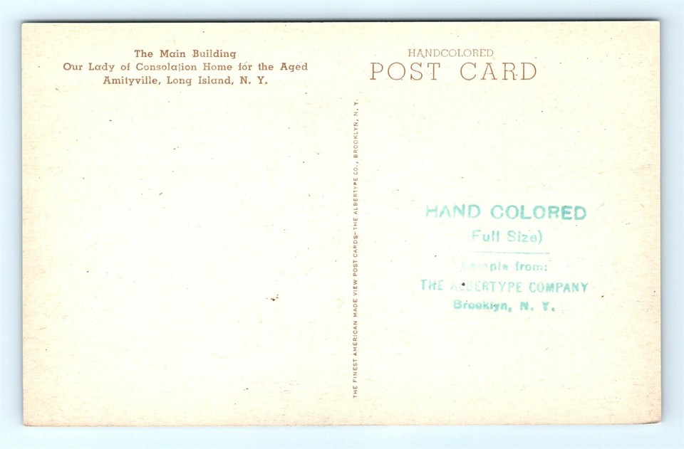 Postcard NY Amityville LI Lady Consolation Home for Aged Handcolored ...