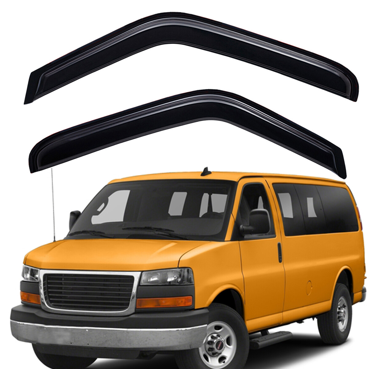 Window Vent Visor Wind Deflector Fits Chevy Express GMC Savana 1500 ...